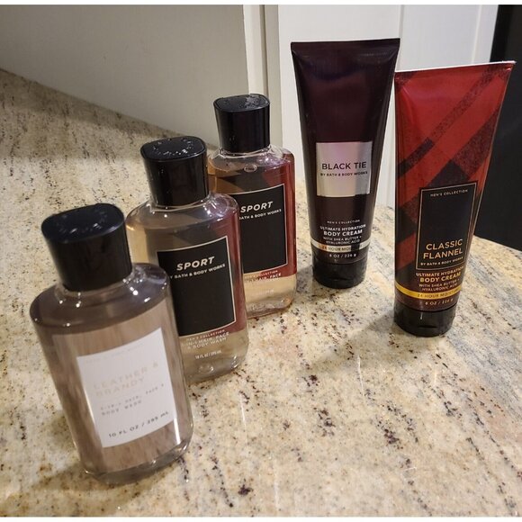 Bath & Body Works | Grooming | Lot Of 5 Bath Body Works Men Leather ...